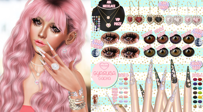 Second Life Marketplace - MICHAN - Gyarusa Gacha - Remi Eyes - Coal [Genus]